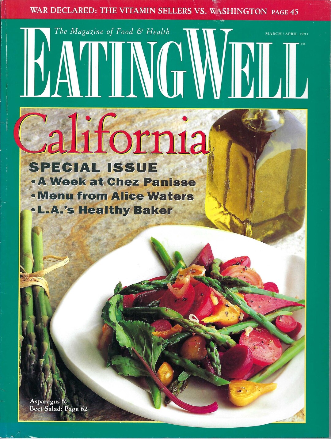 Vintage Eating Well Magazine March & April 1993 the Magazine of Food ...
