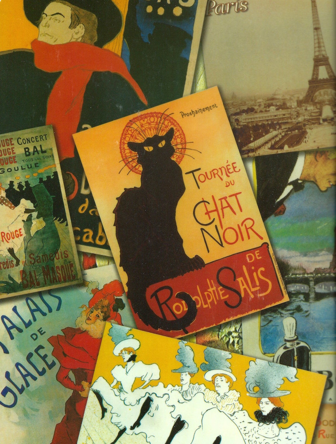 Vintage French Poster Digital Images Instant Download Collage Sheet for ...