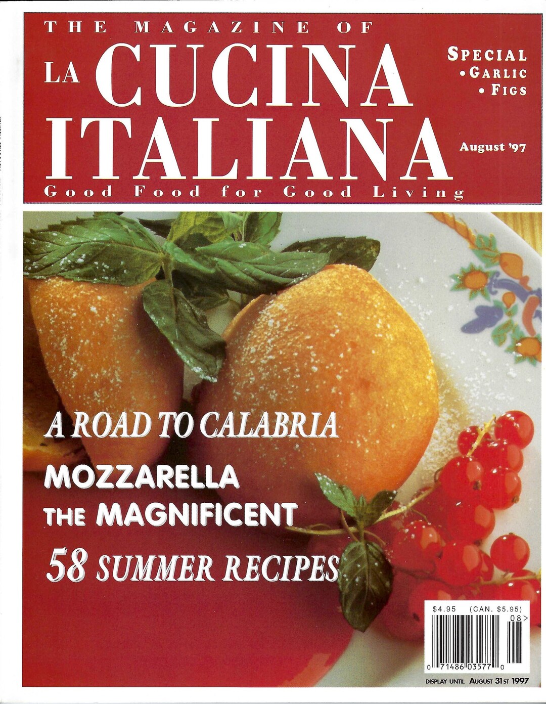 Vintage La Cucina Italiana Magazine Good Food for Good Living August ...