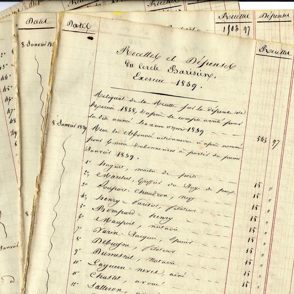 Antique French Document - Etsy