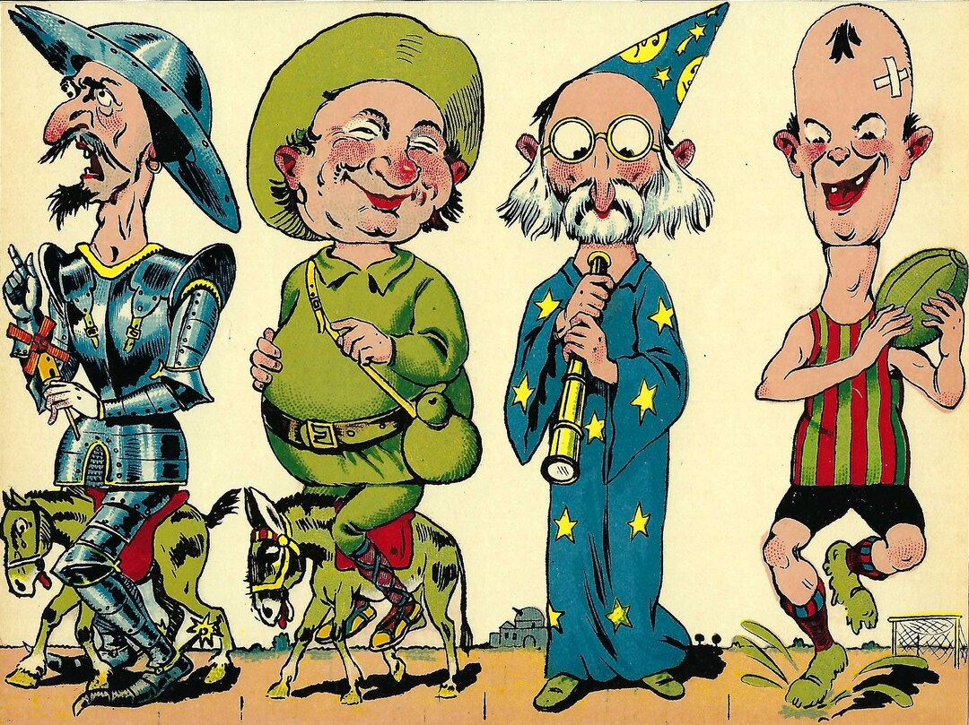 Cartoon Amusing Characters Print to Frame or Use in Paper Arts, Collage ...