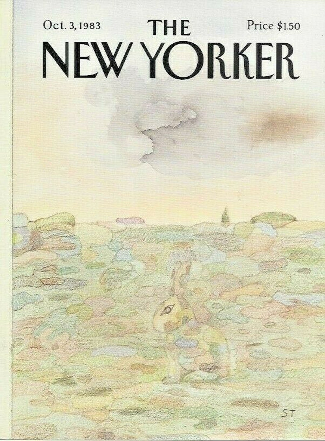 New Yorker Magazine Cover Oct. 3, 1983 Camouflaged Rabbit in a ...