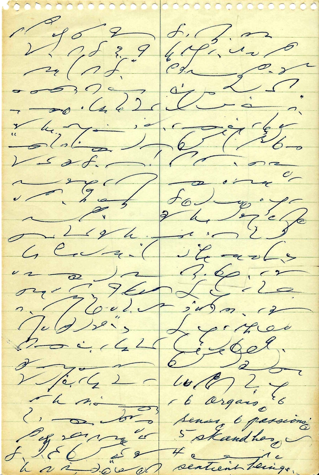 Vintage Handwritten Shorthand Page for Collage, Background Paper, Junk ...