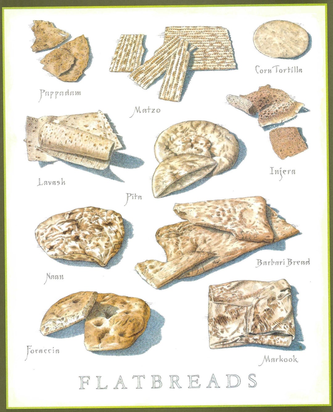 Flatbreads Chart Poster by John Burgoyne for Cook's Illustrated ...