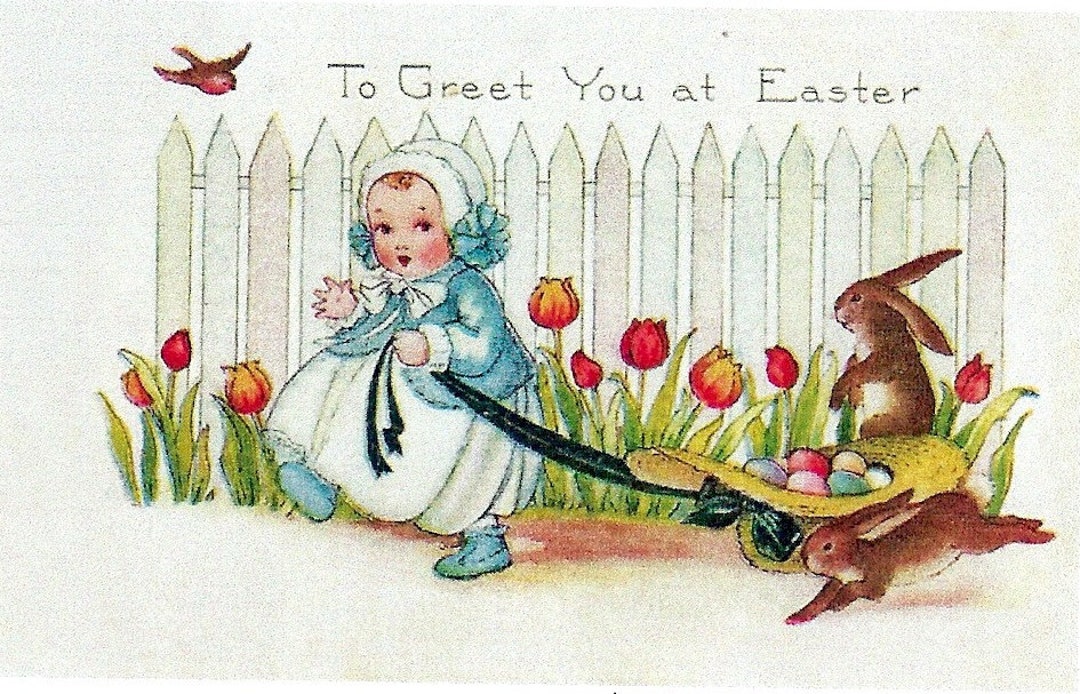 8 Easter Greetings Clip Art for DIY Paper Arts, Scrapbooking, Tags ...