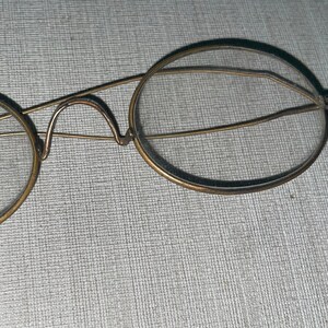 Vintage 1800s Brass and Glass Wire Frame Spectacles Glasses With Case ...