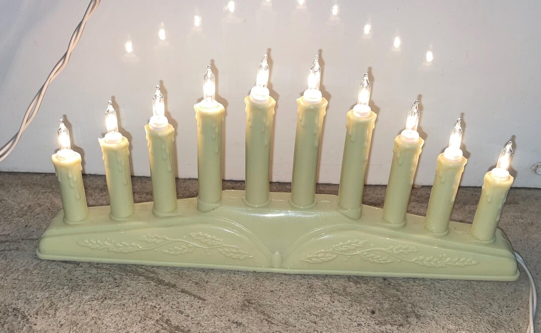 Vintage Mid Century Small Candelabra Candolier Light up Plastic ...