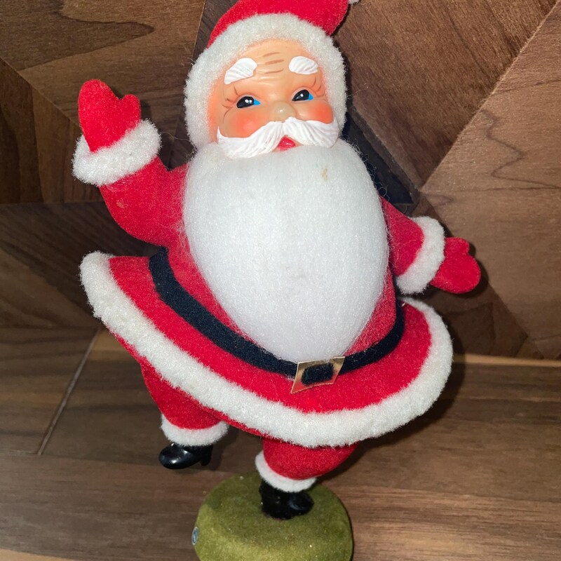 Flocked Santa - Etsy