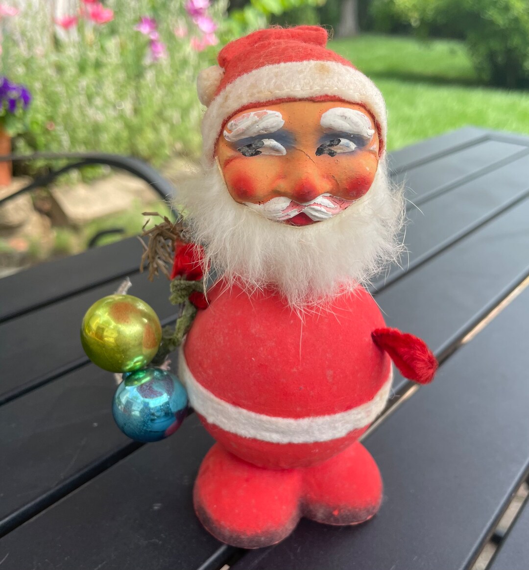 Vintage 40s Santa Claus Bobble Head Candy Container Christmas Figure ...