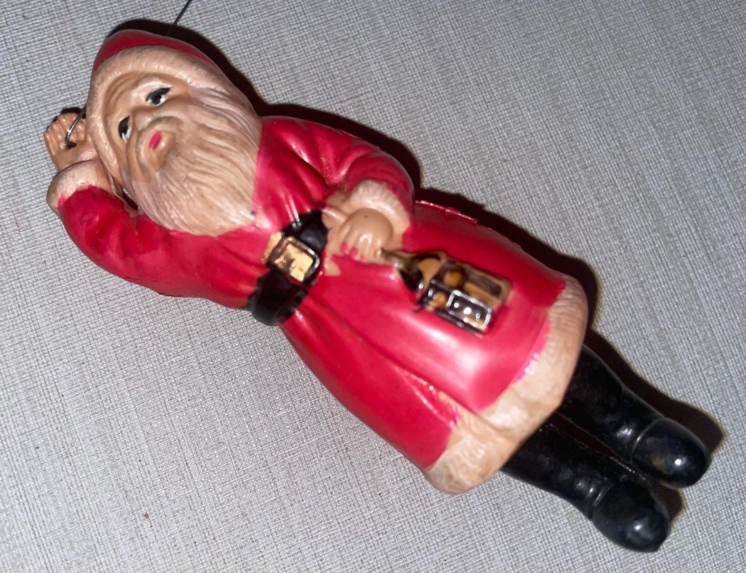 Vintage Mid Century Plastic Santa Christmas Decor Figure Ornament - Etsy