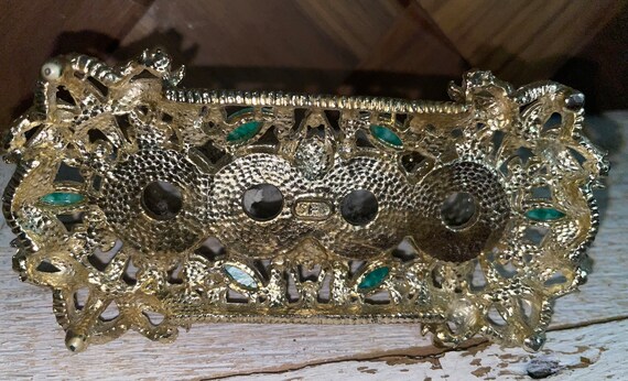 Vintage French Provincial Filigree White Washed Metal… - Gem