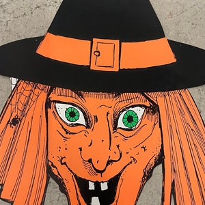 Vintage Cut Out Witch Paper Cardboard Halloween Decor - Etsy