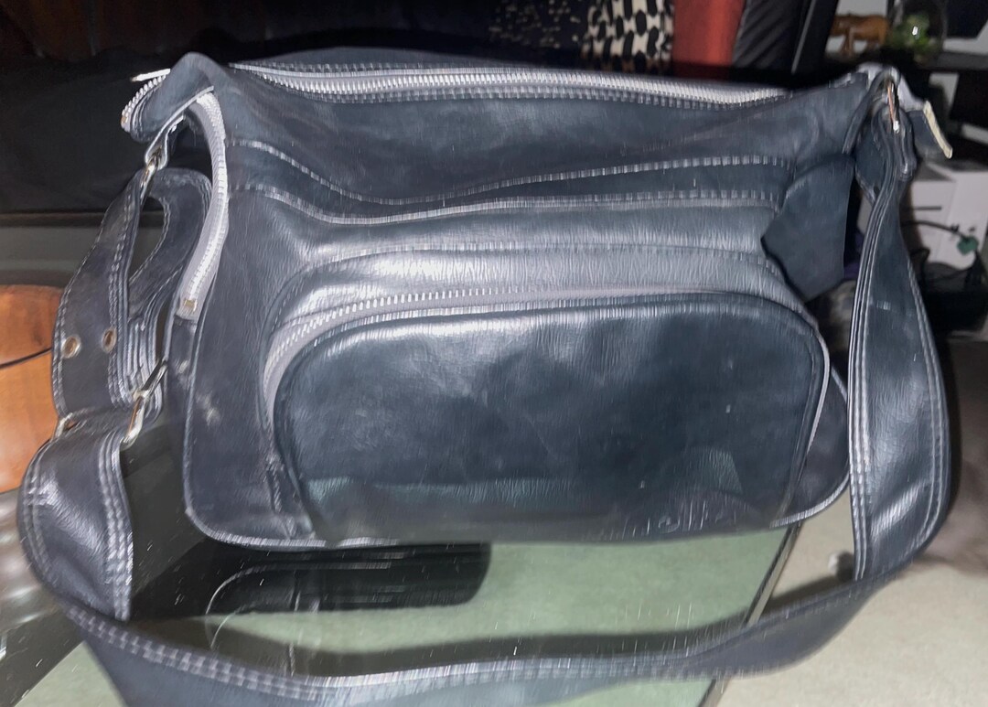 Vintage 70s Black Leather Minolta Large Camera Bag - Etsy