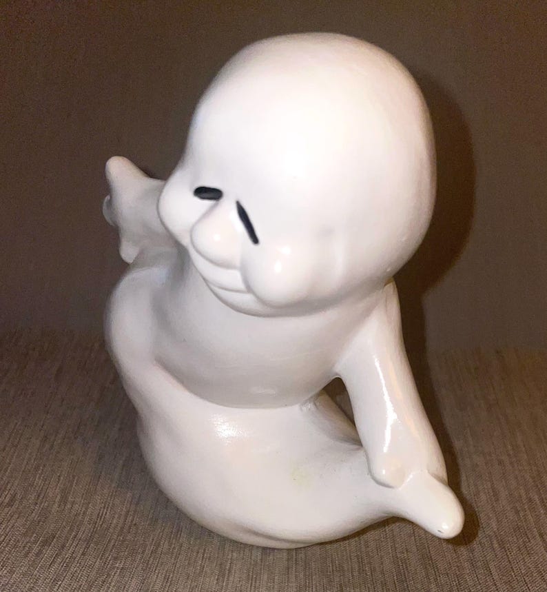 Vintage Halloween Ceramic Ghost Figurine Halloween Decor - Etsy