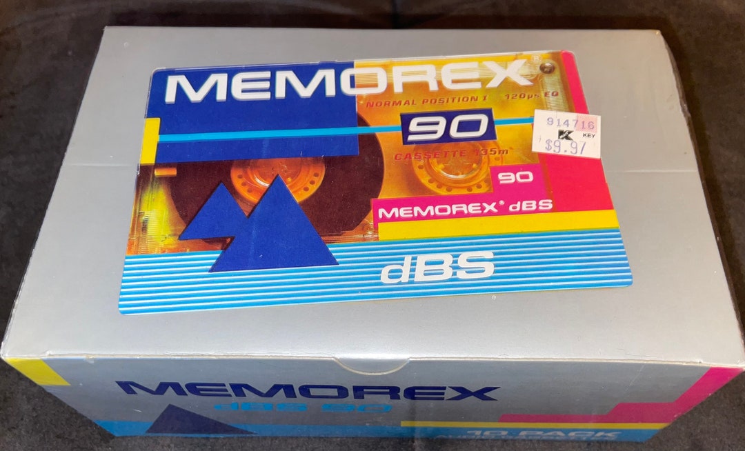 Vintage 80s Memorex Dbs 90 Audio Cassettes Box of 10 Sealed - Etsy