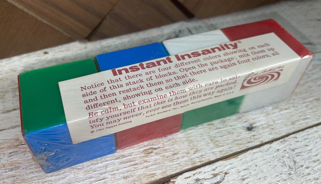 Vintage 60s Instant Insanity Cube Game Sealed 1967 - Etsy