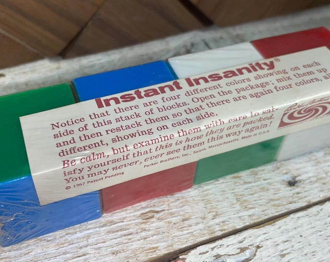 Vintage 60s Instant Insanity Cube Game Sealed 1967 - Etsy