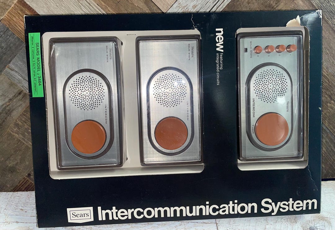 Vintage Mid Century Sears Three Piece Intercommunication Intercom ...