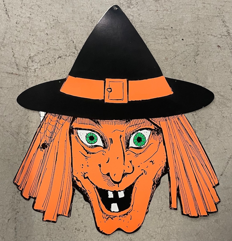 Vintage Cut Out Witch Paper Cardboard Halloween Decor - Etsy