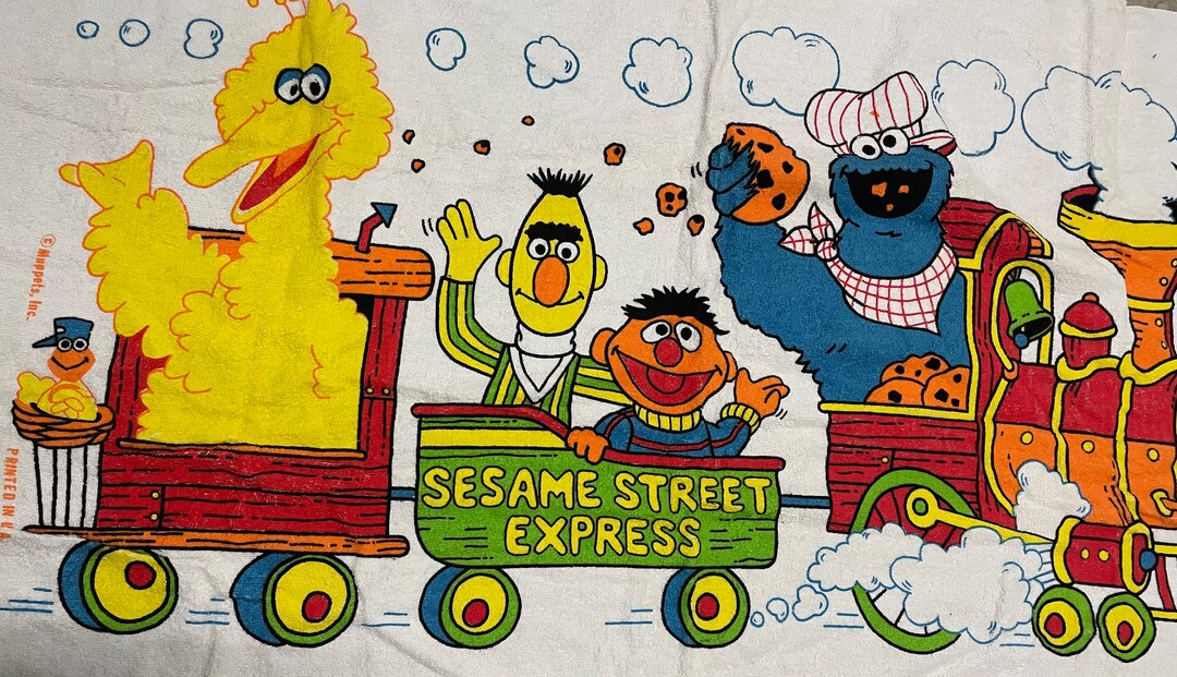 Vintage Sesame Street Express Train Beach Towel by J Franco - Etsy