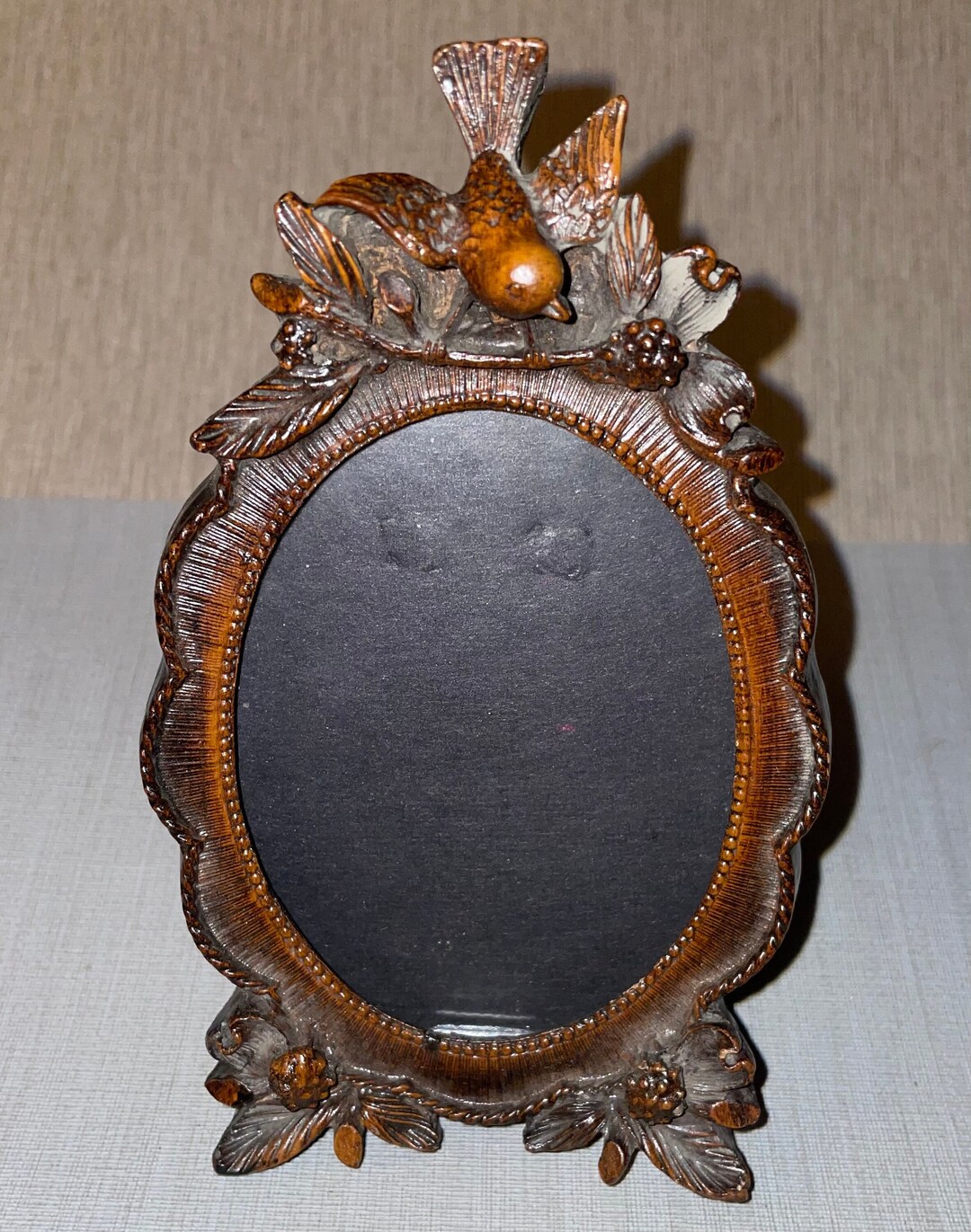 Vintage Victorian Carved Wood Bird on Branch Small Picture Frame - Etsy