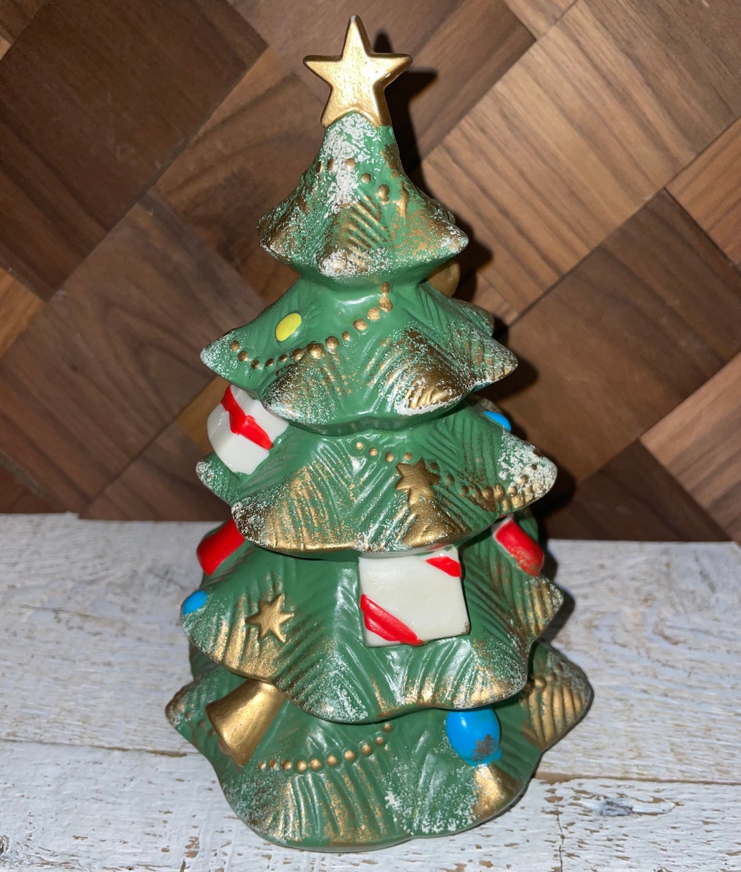 Sale…..vintage Cute Ceramic Wind up Musical Christmas Tree Decor - Etsy