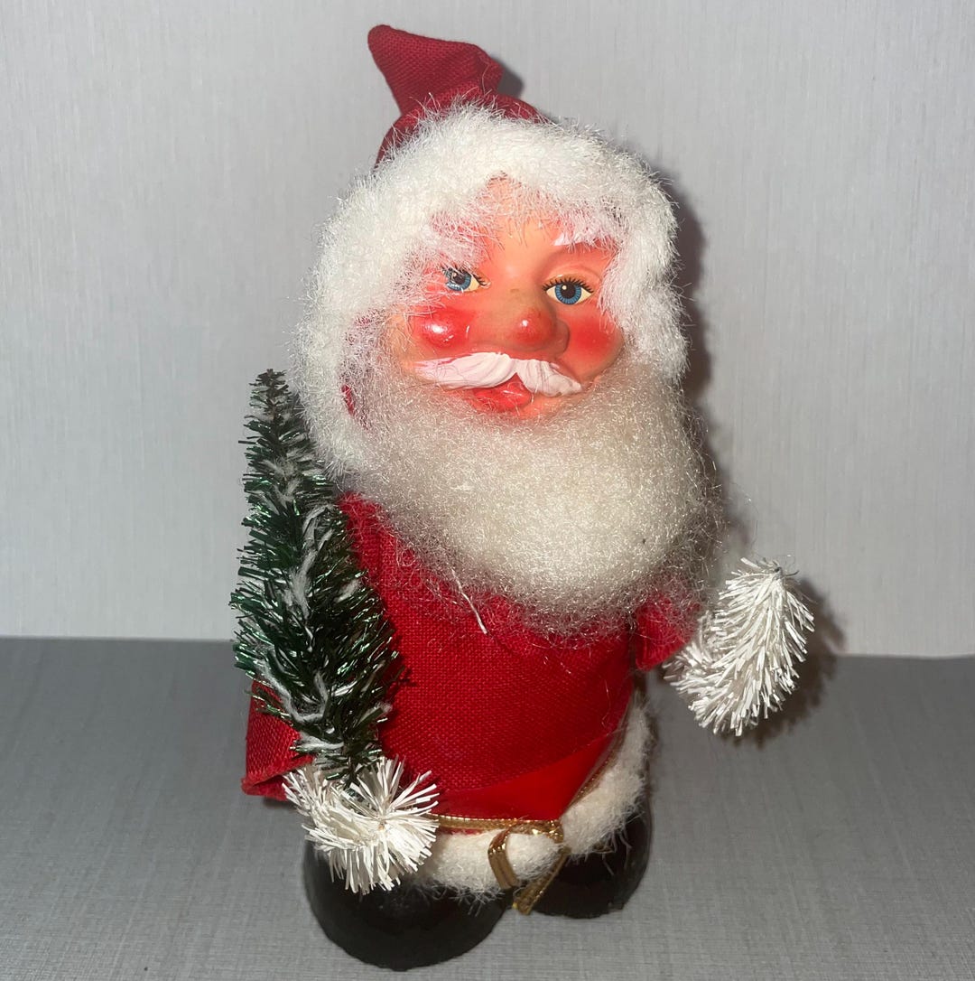 Vintage Mid Century Cardboard and Plastic Santa Claus Bobble Head ...