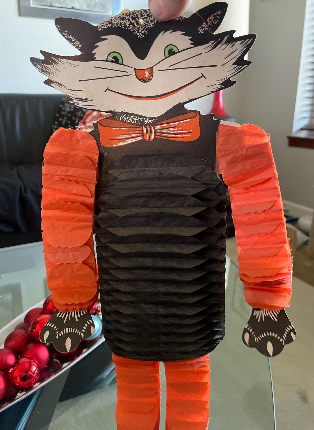 Vintage 50s Beistle Die Cut Cardboard and Accordion Crepe Paper ...