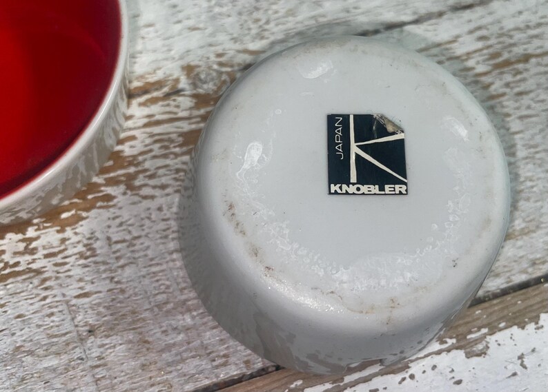 Vintage Panton Era White and Black Red Orange Ceramic Ashtray LOT of ...