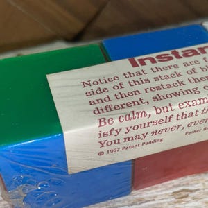 Vintage 60s Instant Insanity Cube Game Sealed 1967 - Etsy