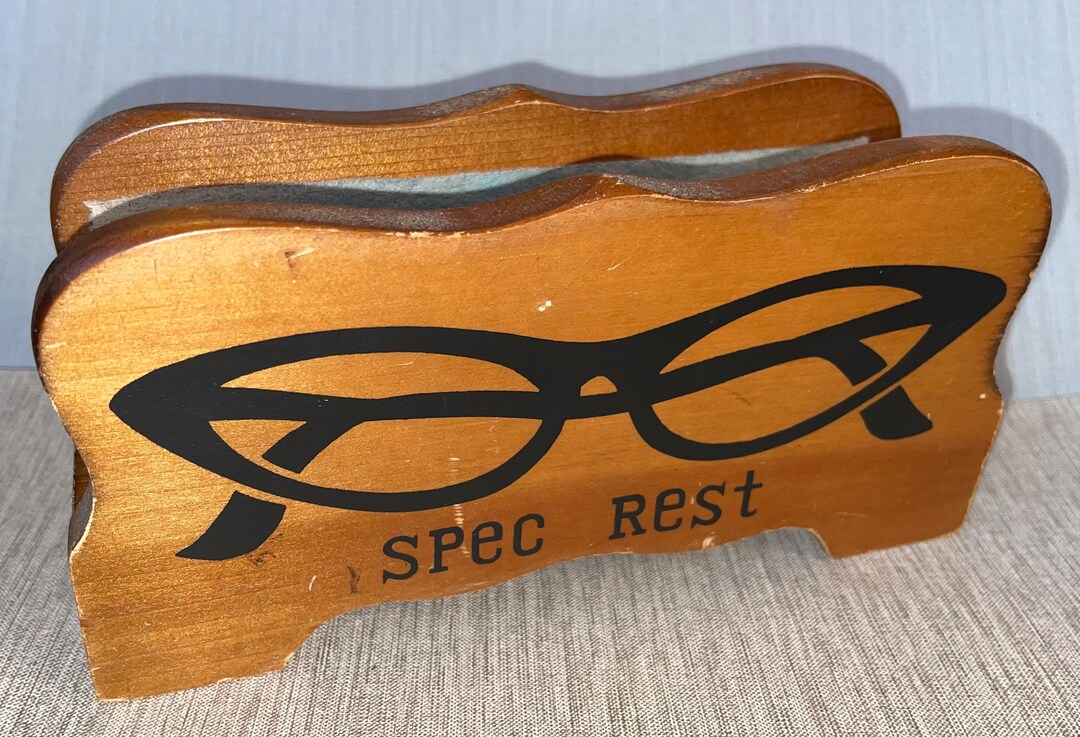 Vintage Mid Century Carved Wood Spec Rest Glasses Holder - Etsy