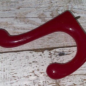 Vintage 70s Large Cherry Red Molded Plastic Wall Mounted Coat Hook - Etsy