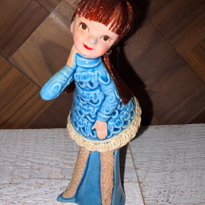 Vintage Mod Girl Figurine - Etsy