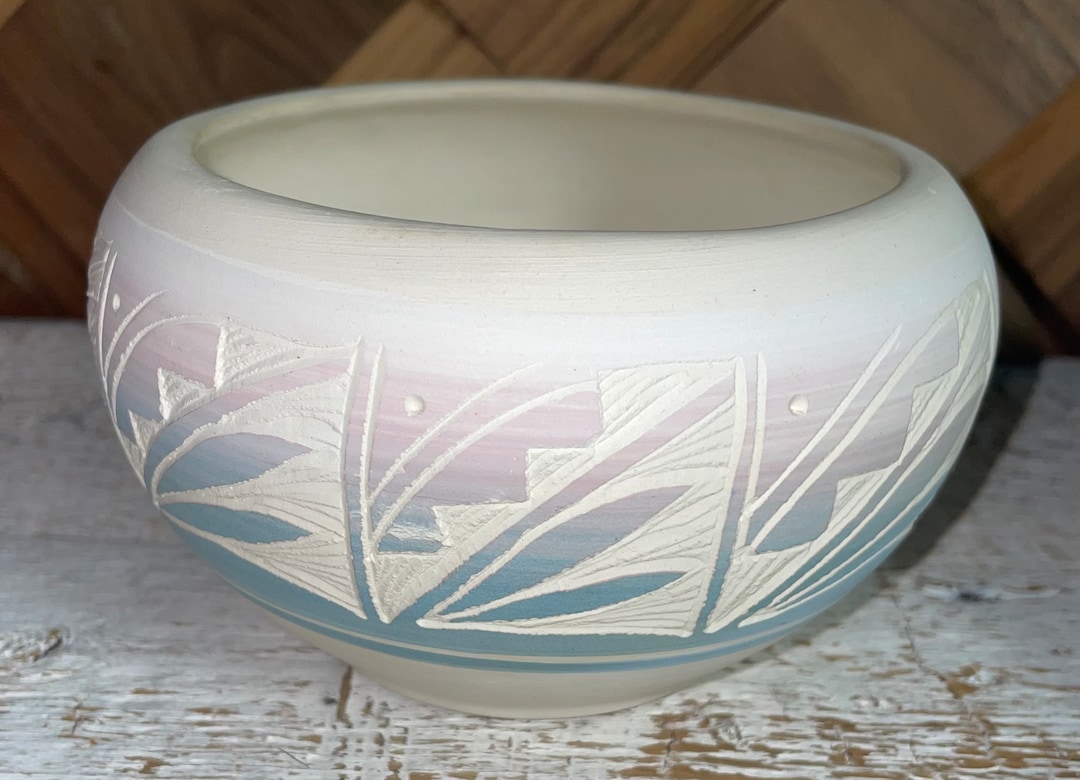 Vintage Pastel Ceramic Pottery Signed K Yazzie Navajo - Etsy