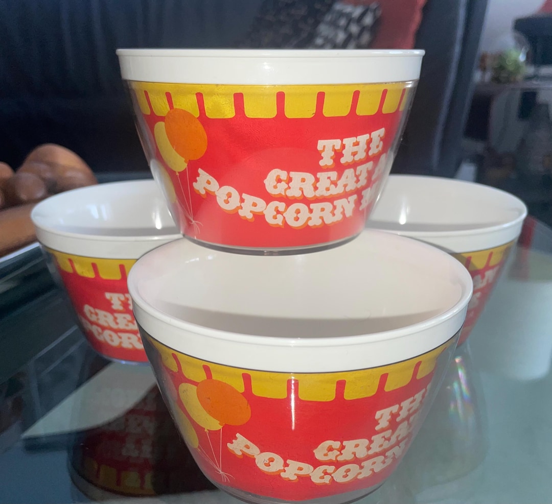 Vintage 70s the Great American Popcorn Machine Insulated Plastic Bowl ...