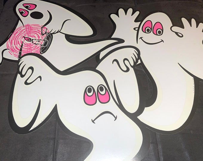 Vintage Authentic Beistle Glow in the Dark Ghost LOT of Three - Etsy