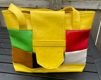 Color Block Handbag | Etsy