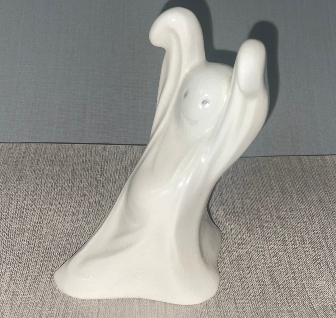 Vintage Small White Dancing Ghost Ceramic Halloween Figurine Decor - Etsy
