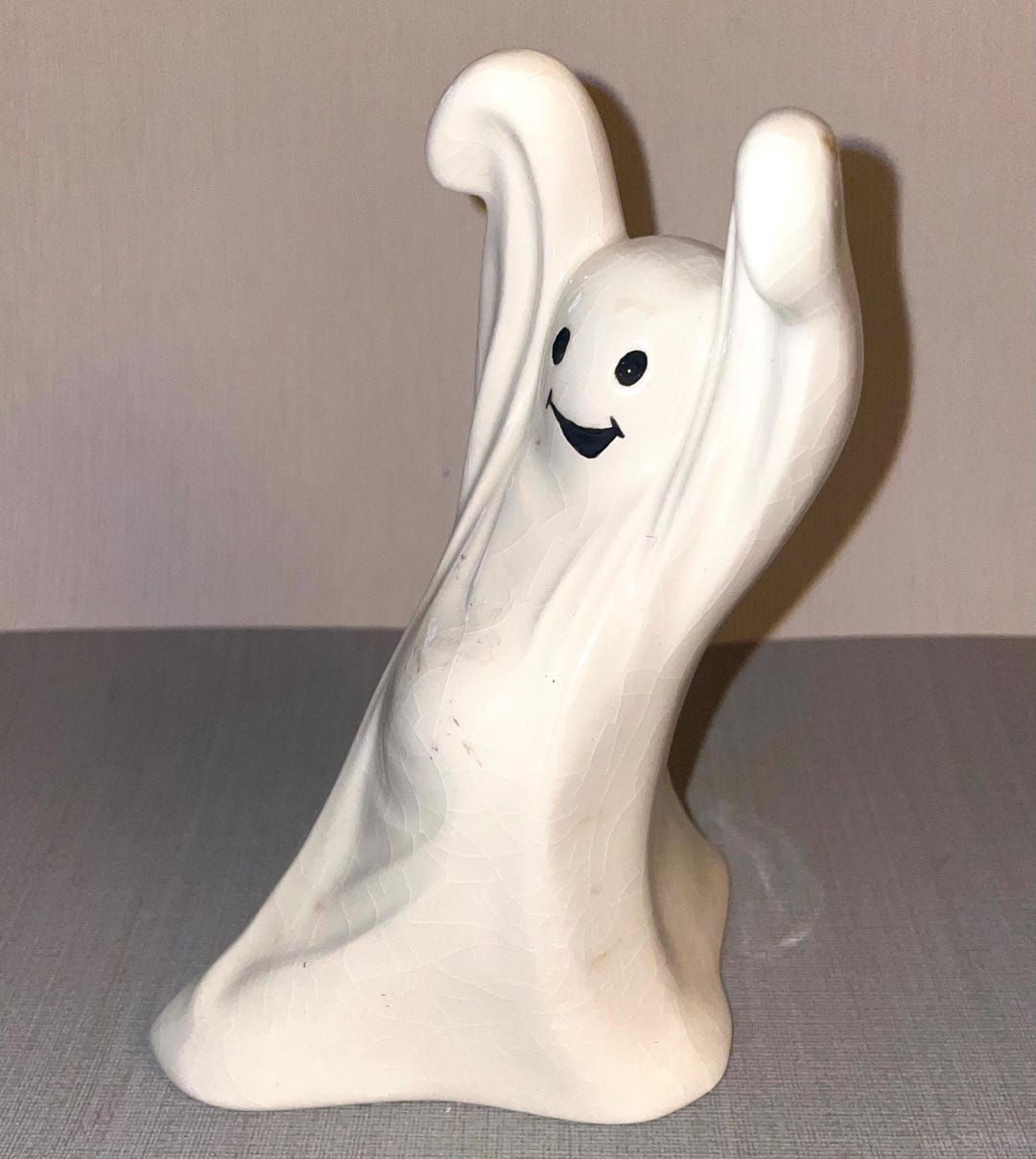 Vintage Small White Dancing Ghost Ceramic Halloween Figurine Decor - Etsy