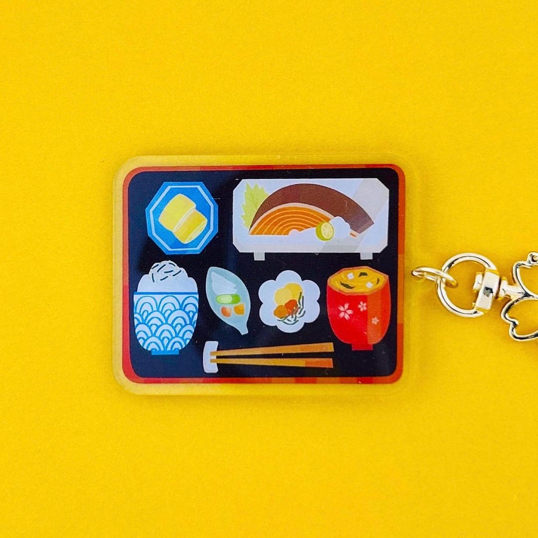 Kaiseki Meal Keychain: Japanese Food Tray Charm - Etsy