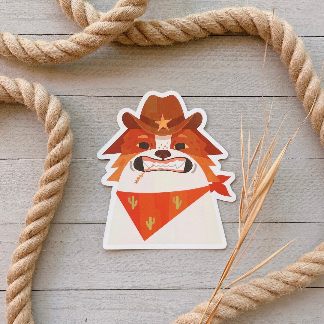 Cowboy Aussie Peeker Sticker |aussie Car Sticker | Outdoor Sticker ...