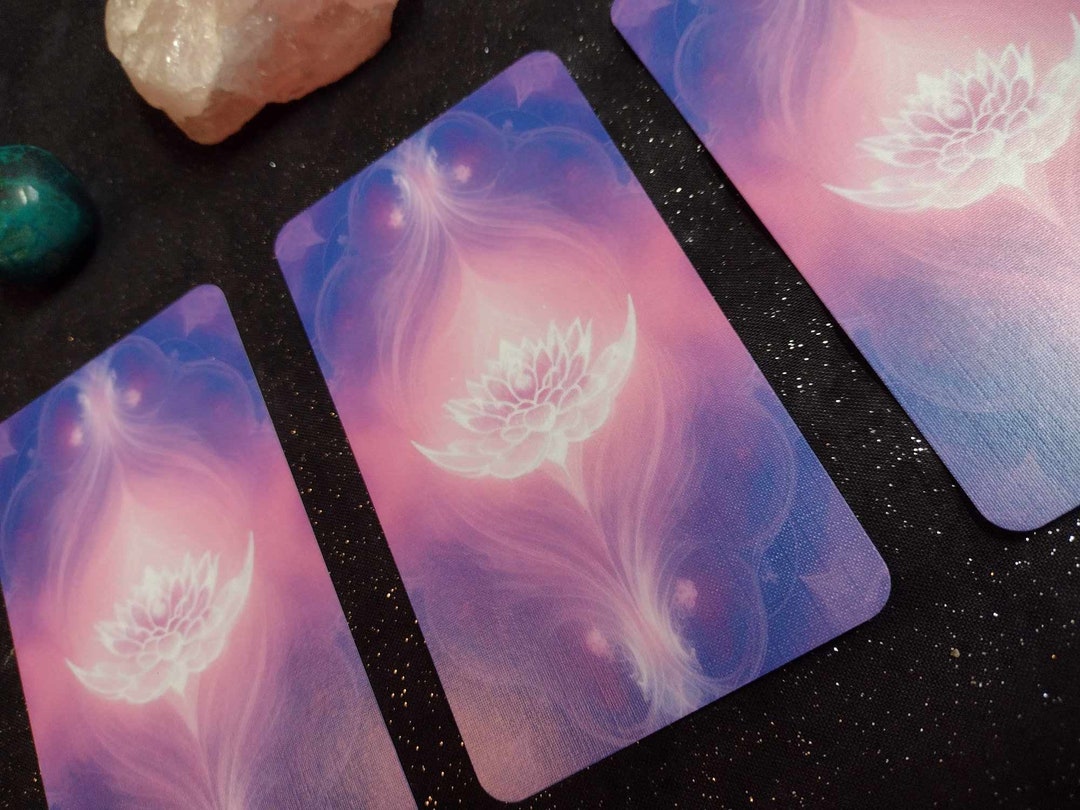 Energy Focus Oracle Card Deck - Lotus Moon Magic Divinity Tarot - Etsy