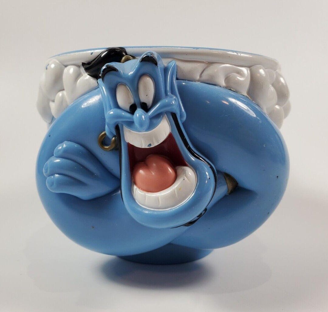 Walt Disney Aladdin Genie Plastic Mug Cup Ringling Barnum Bailey VTG ...