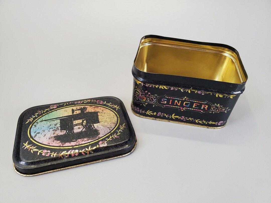 Vintage Singer Sewing Machine Bristolware Tin Box - Etsy UK