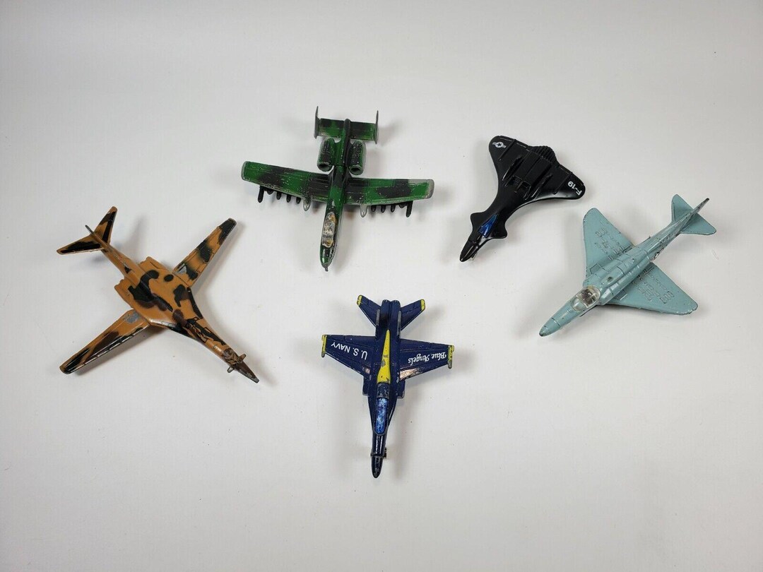 Vintage Diecast Plane Fighter Jet Lot of 5: Blue Angels, Stealth, B1 ...