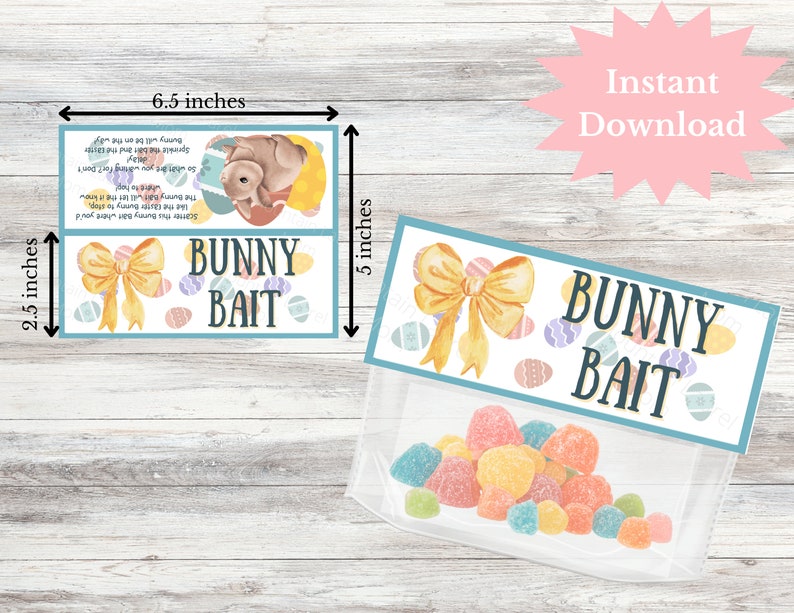 Bunny Bait, Easter Gift Ideas, Easter Bag Topper, Easter Gift Ideas ...