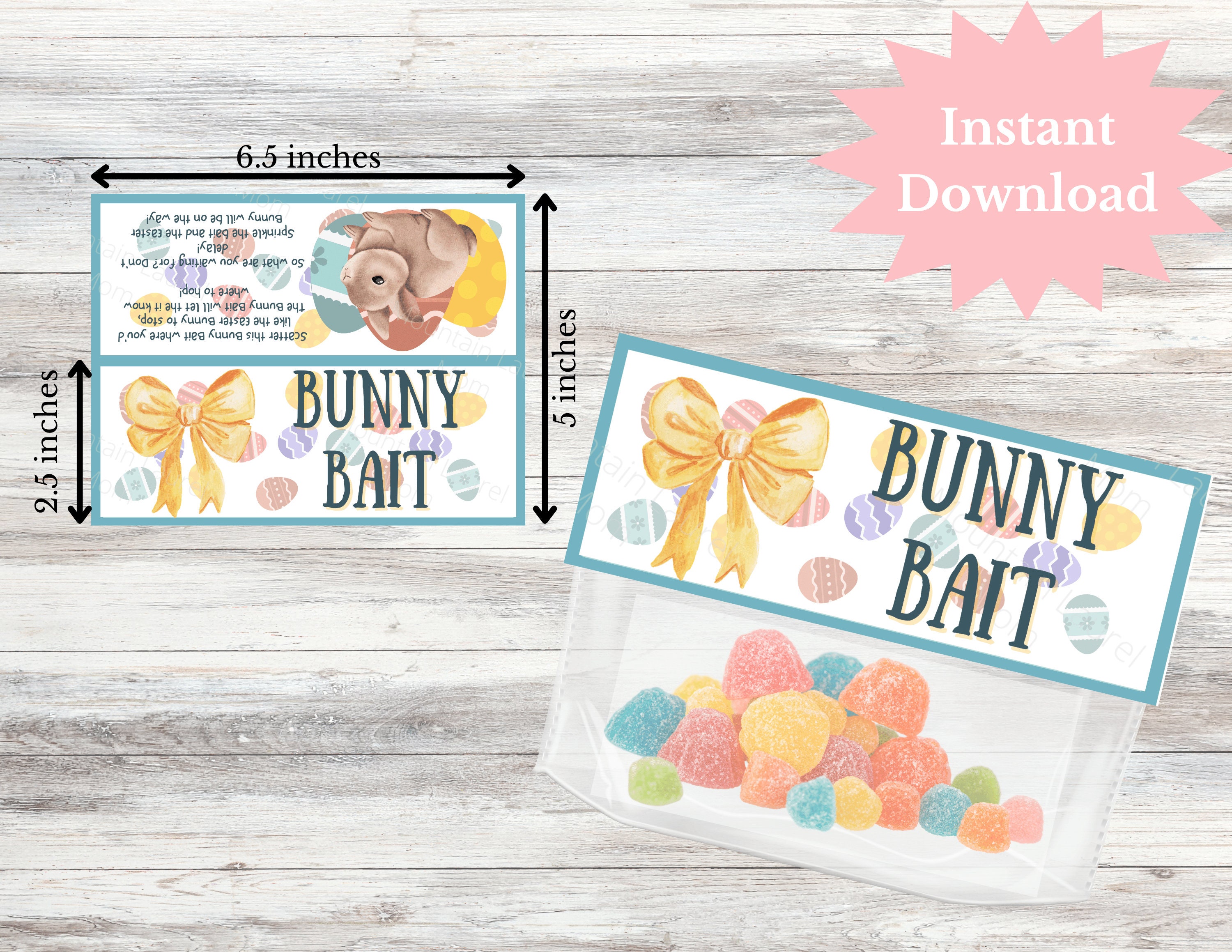 Bunny Bait, Easter Gift Ideas, Easter Bag Topper, Easter Gift Ideas ...