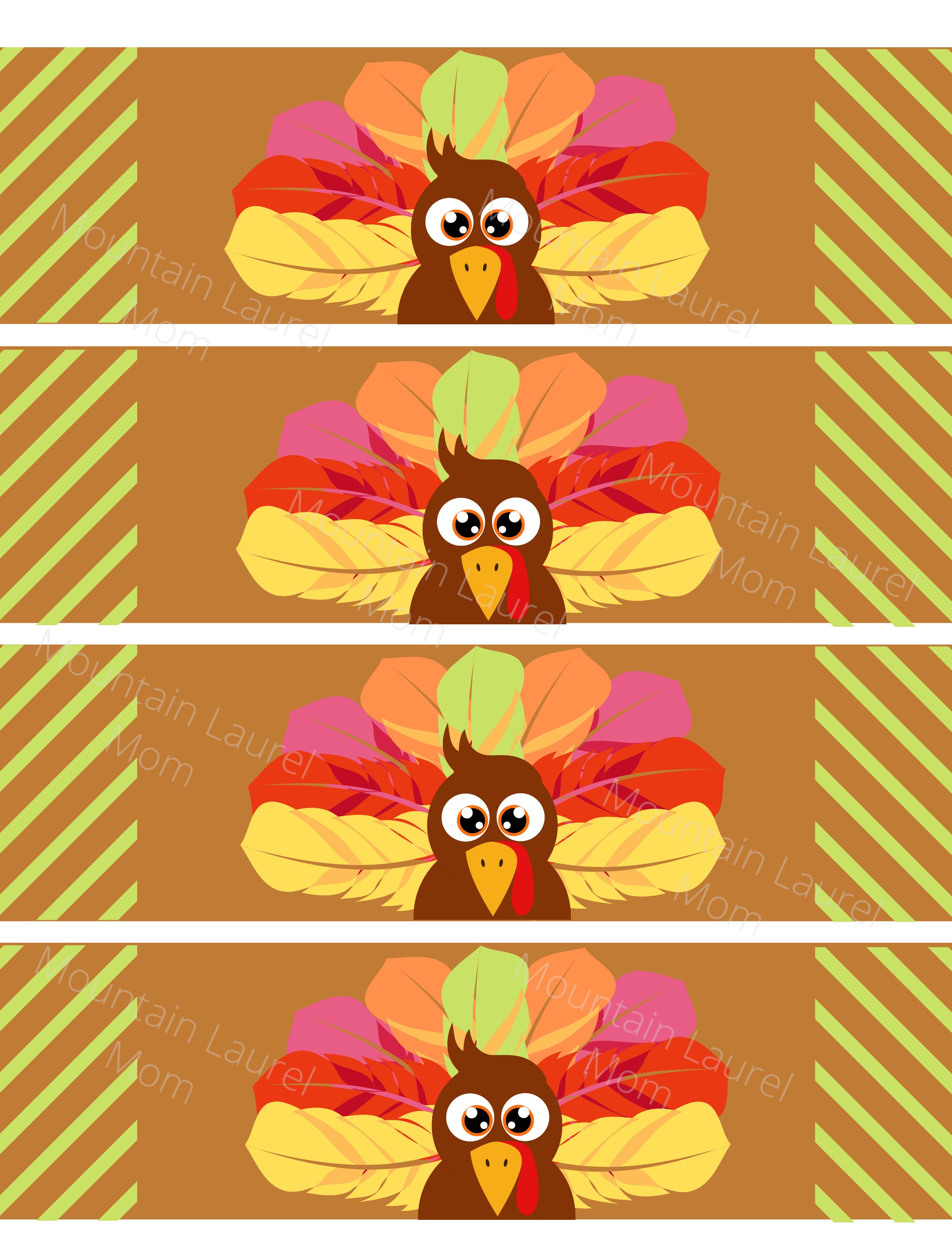 Printable Thanksgiving, Water Bottle Labels, Thanksgiving Decoration ...