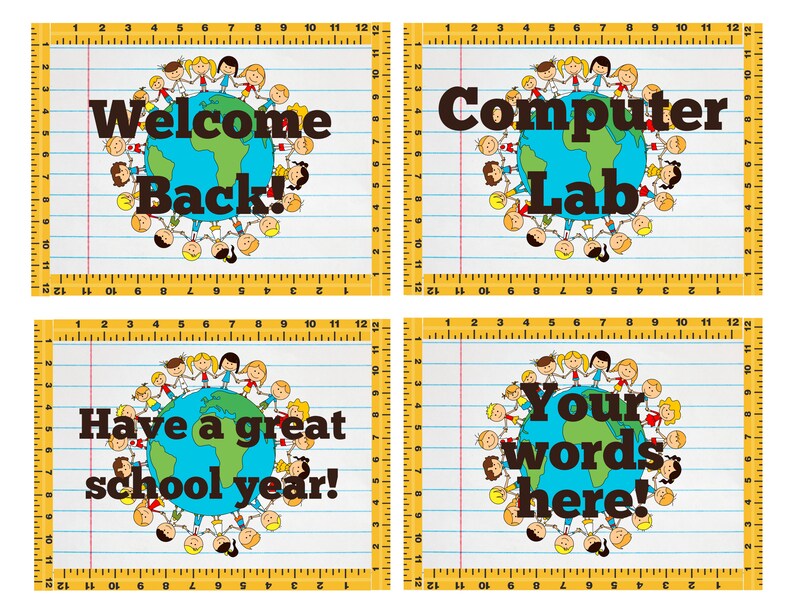 Customizable School Labels, Student Name Tags, Cubby Labels, Class ...