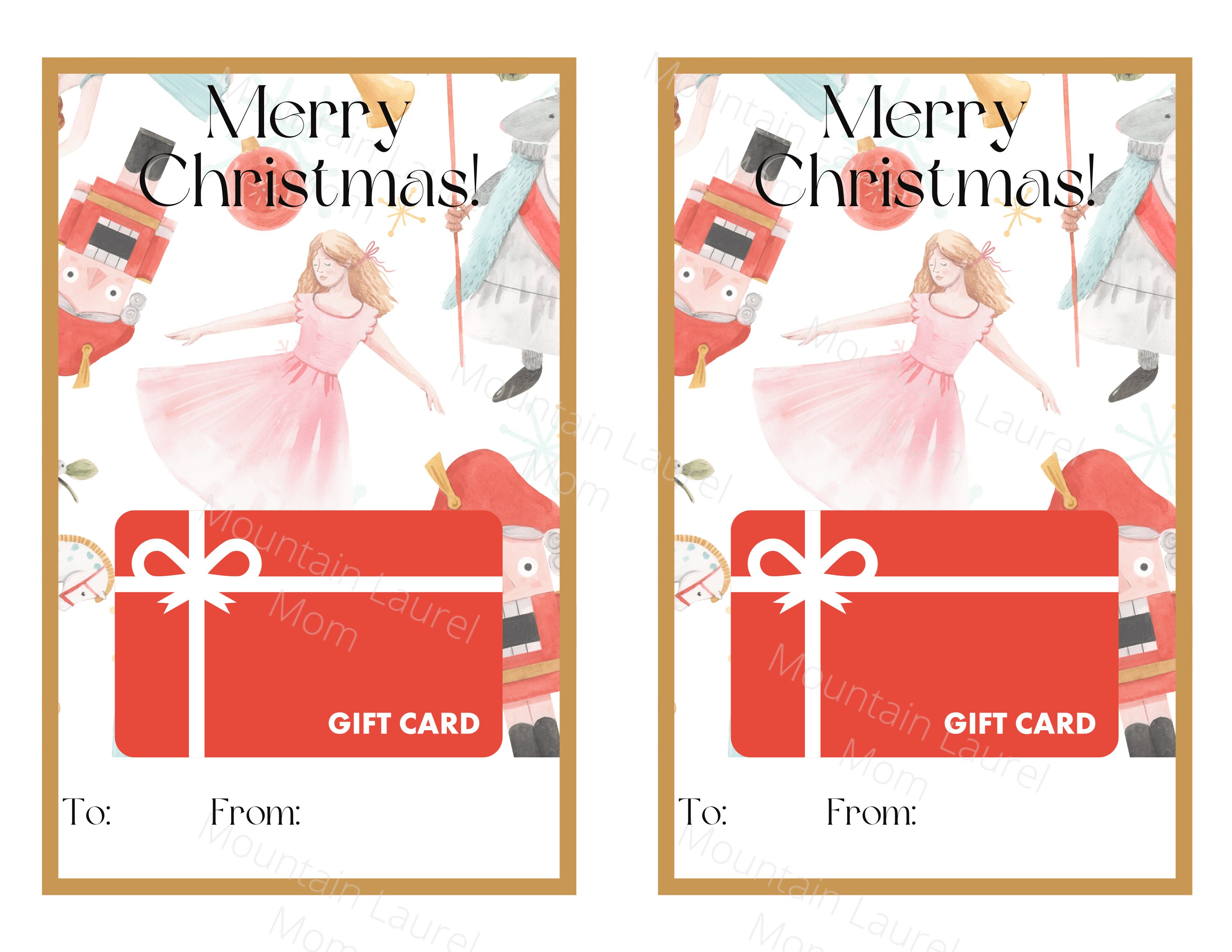 Dance Teacher Gift, Printable Gift Card Holder, Dance Teacher Thank You ...